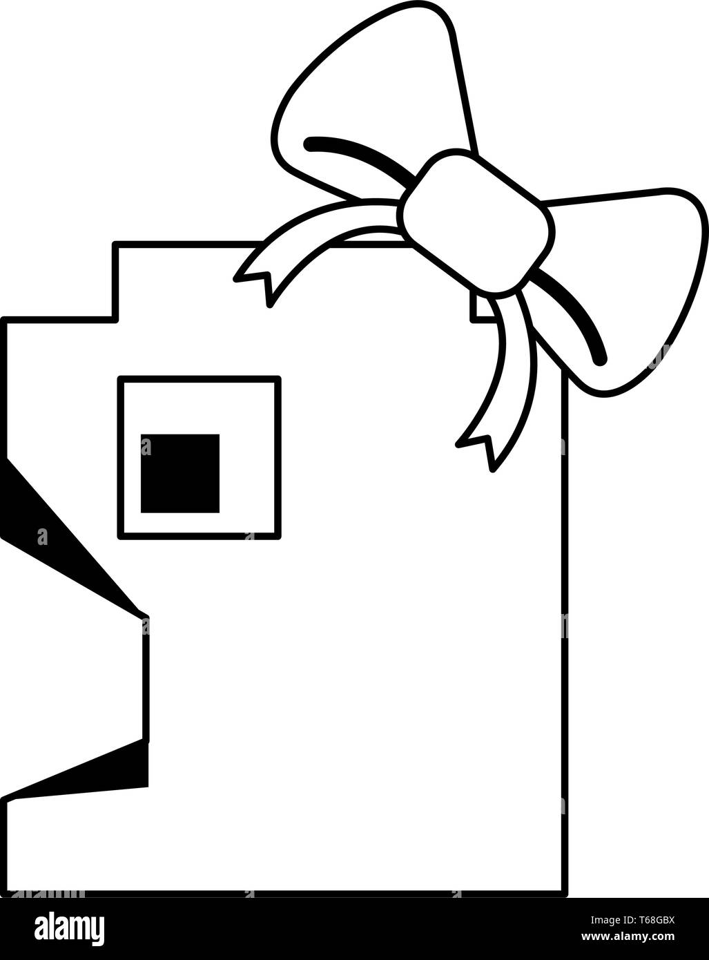 arcade game character in black and white Stock Vector Image & Art - Alamy