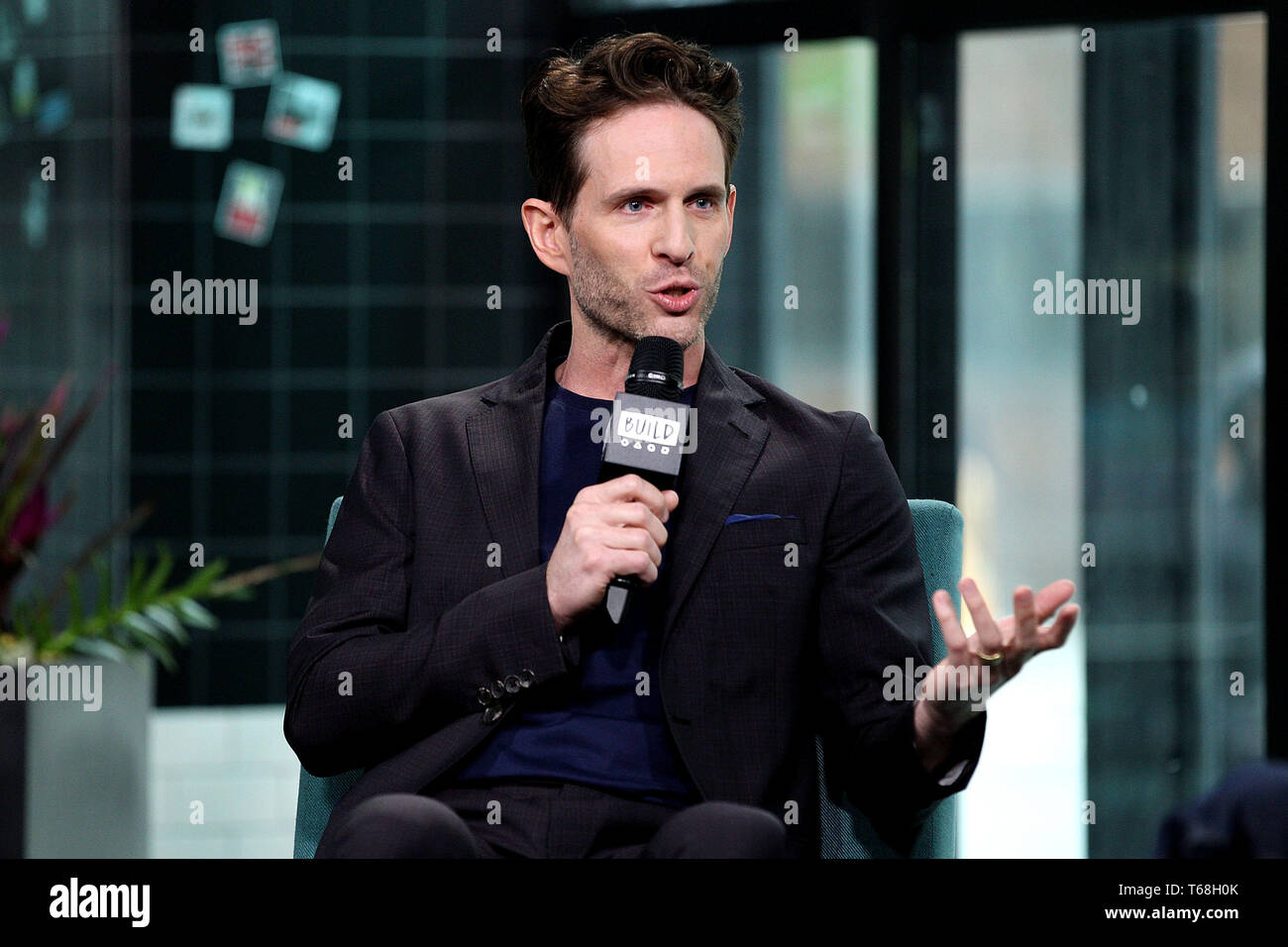 New York, USA. 29 Apr, 2019. Glenn Howerton at BUILD Series, discussing ...