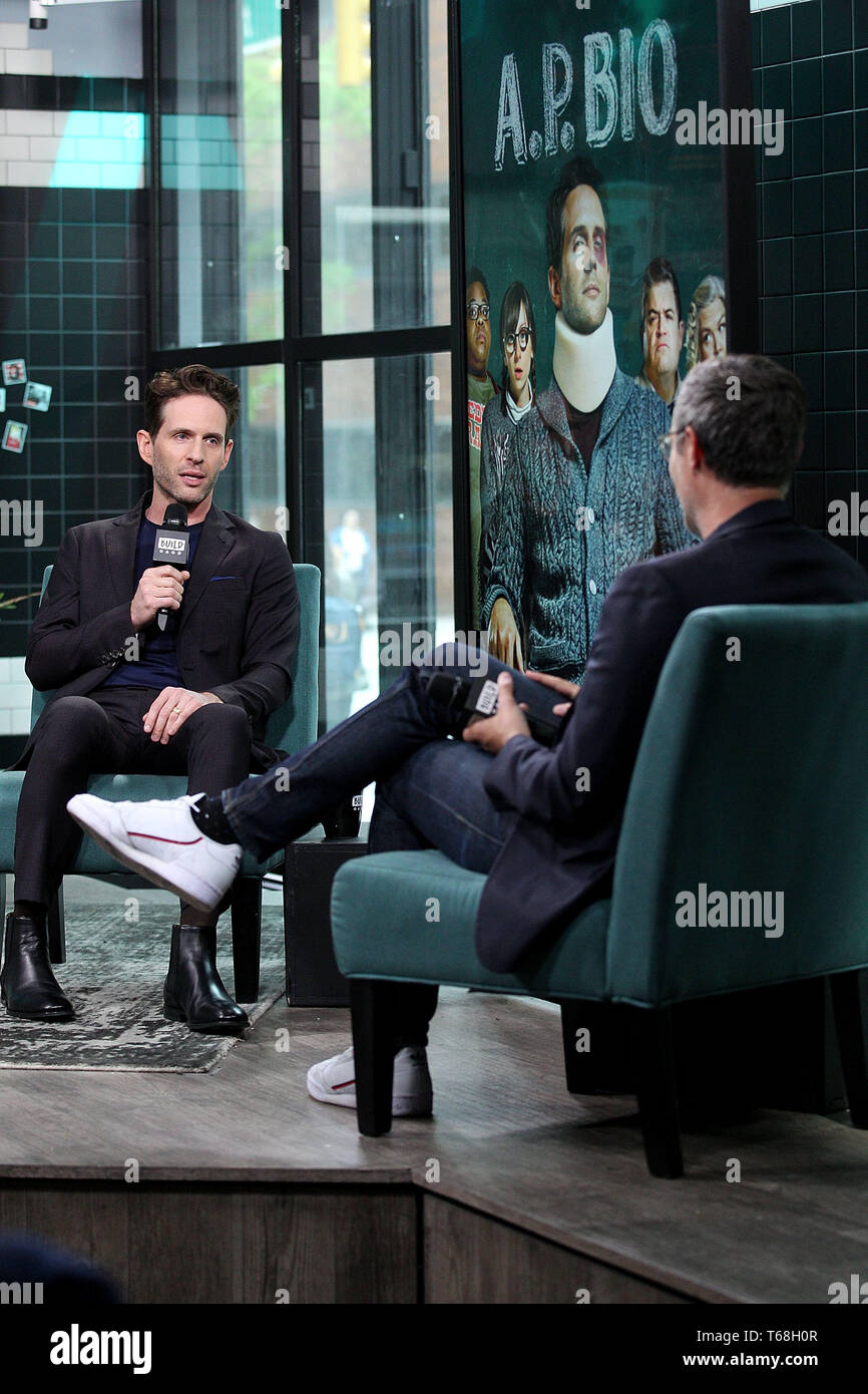 New York, USA. 29 Apr, 2019. Glenn Howerton at BUILD Series, discussing ...