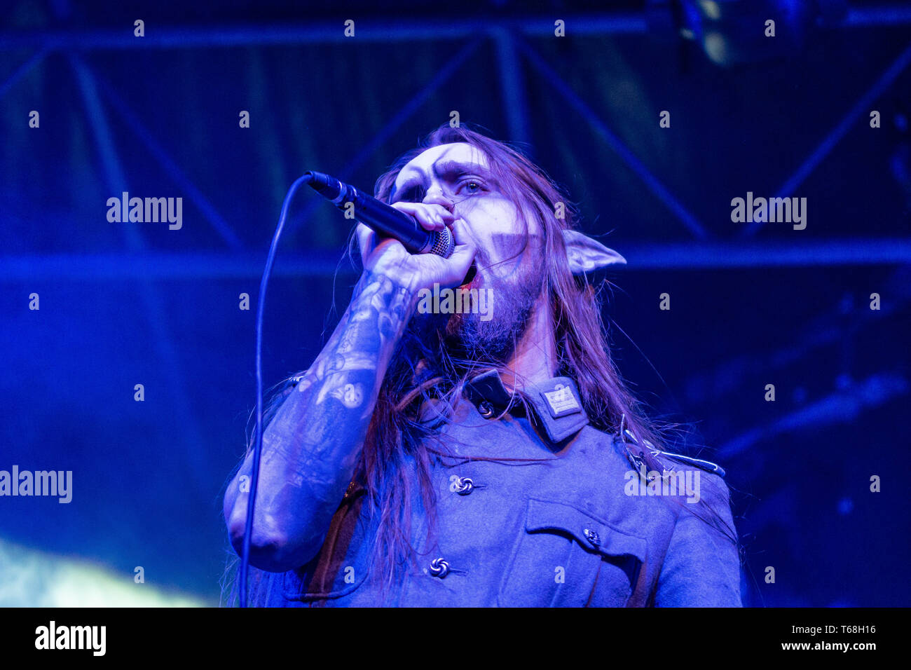 Milan, Italy - April 26, 2019: folk metal band FINNTROLL from Helsinki ...