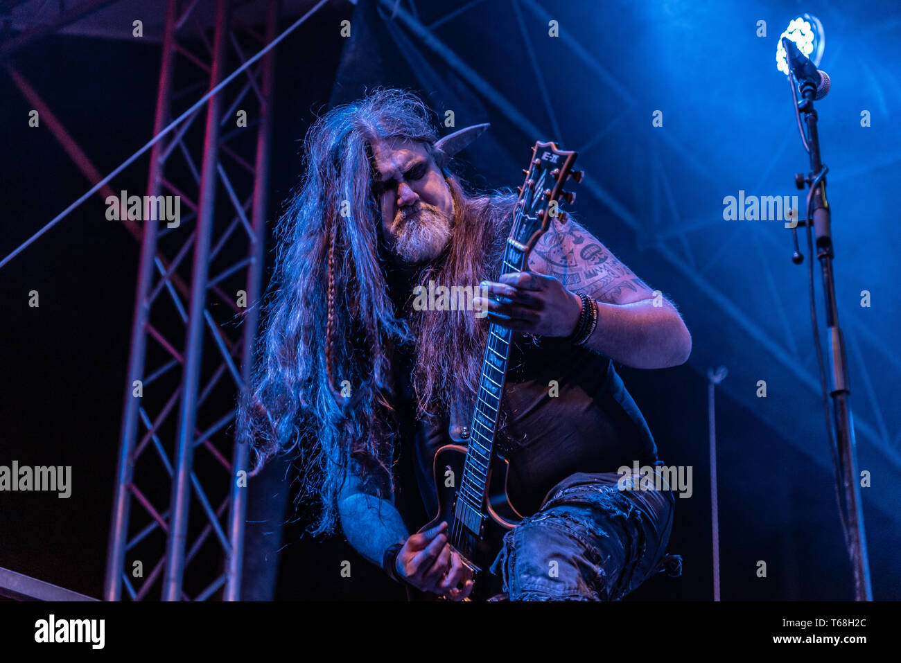 Milan, Italy - April 26, 2019: folk metal band FINNTROLL from Helsinki ...