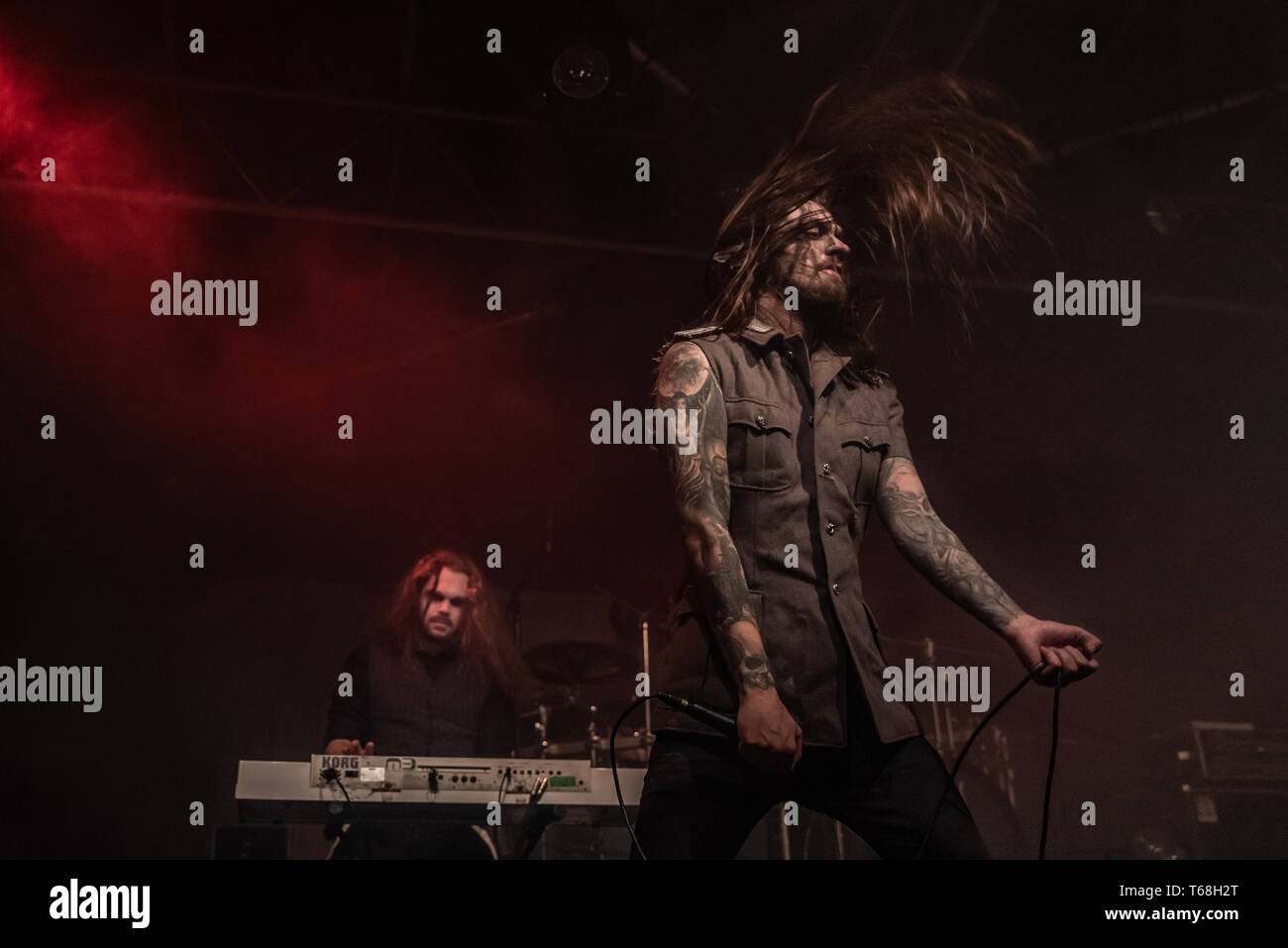 Milan, Italy - April 26, 2019: folk metal band FINNTROLL from Helsinki ...