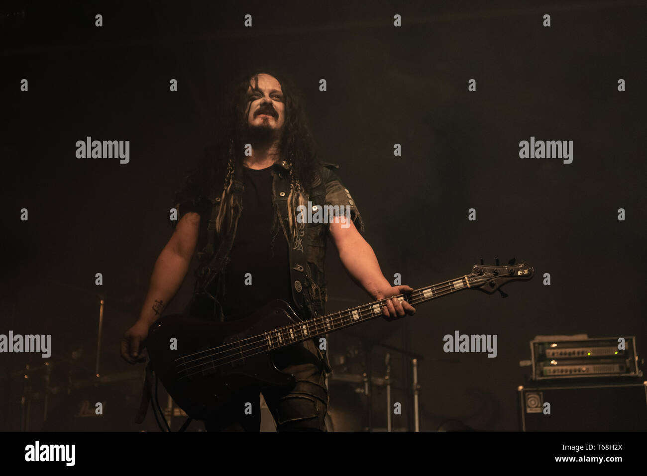 Milan, Italy - April 26, 2019: folk metal band FINNTROLL from Helsinki ...