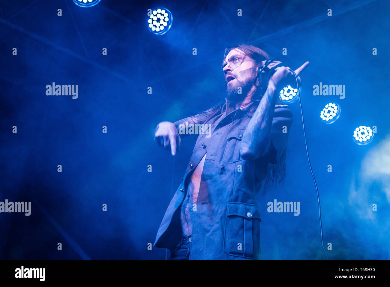 Milan, Italy - April 26, 2019: folk metal band FINNTROLL from Helsinki ...