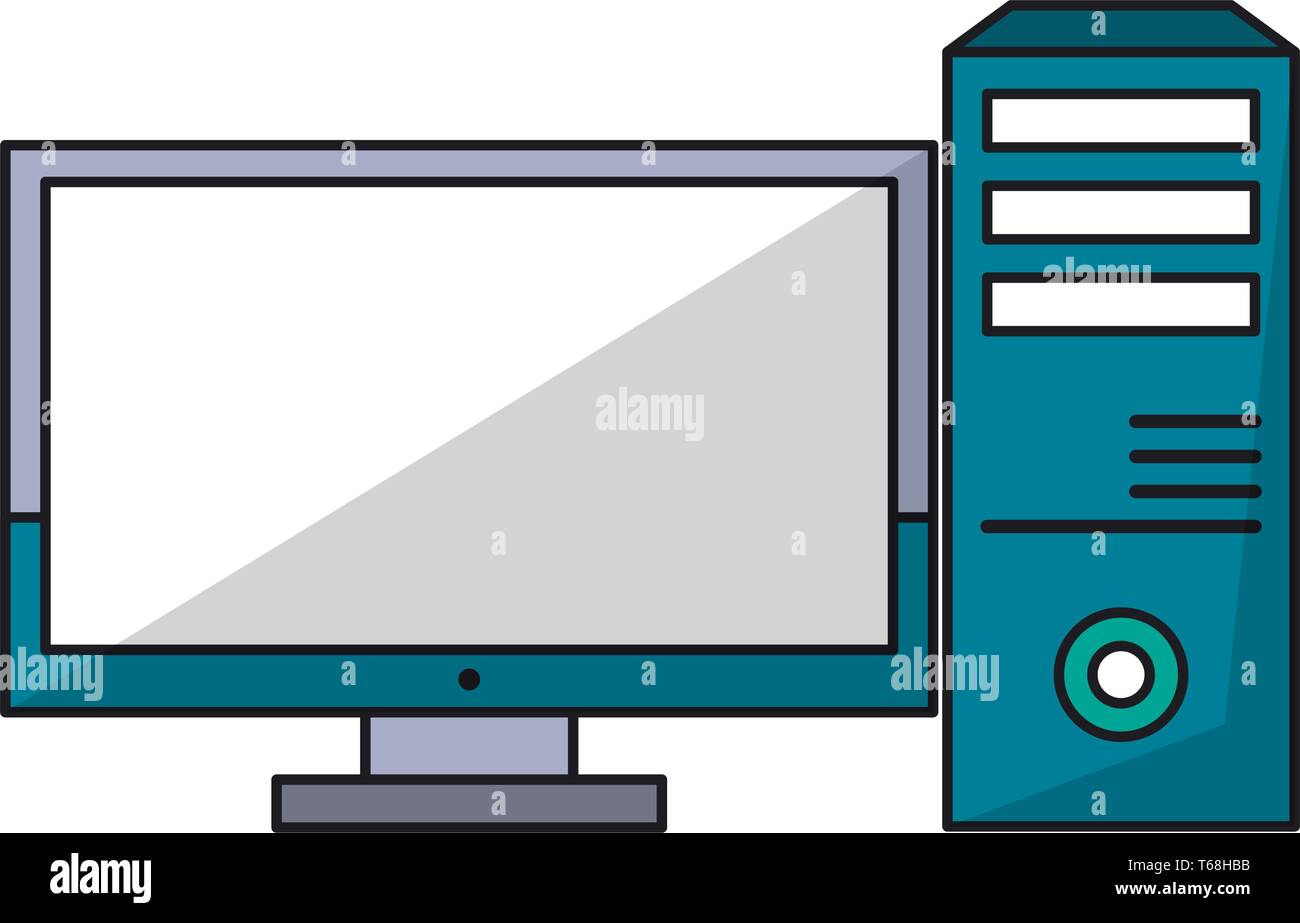 computer icon cartoon Stock Vector Image & Art - Alamy