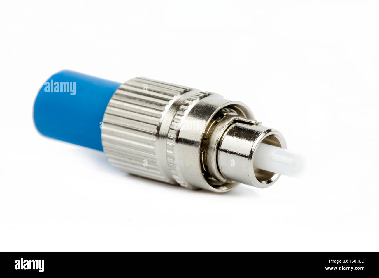 blue fiber optic FC connector Stock Photo - Alamy