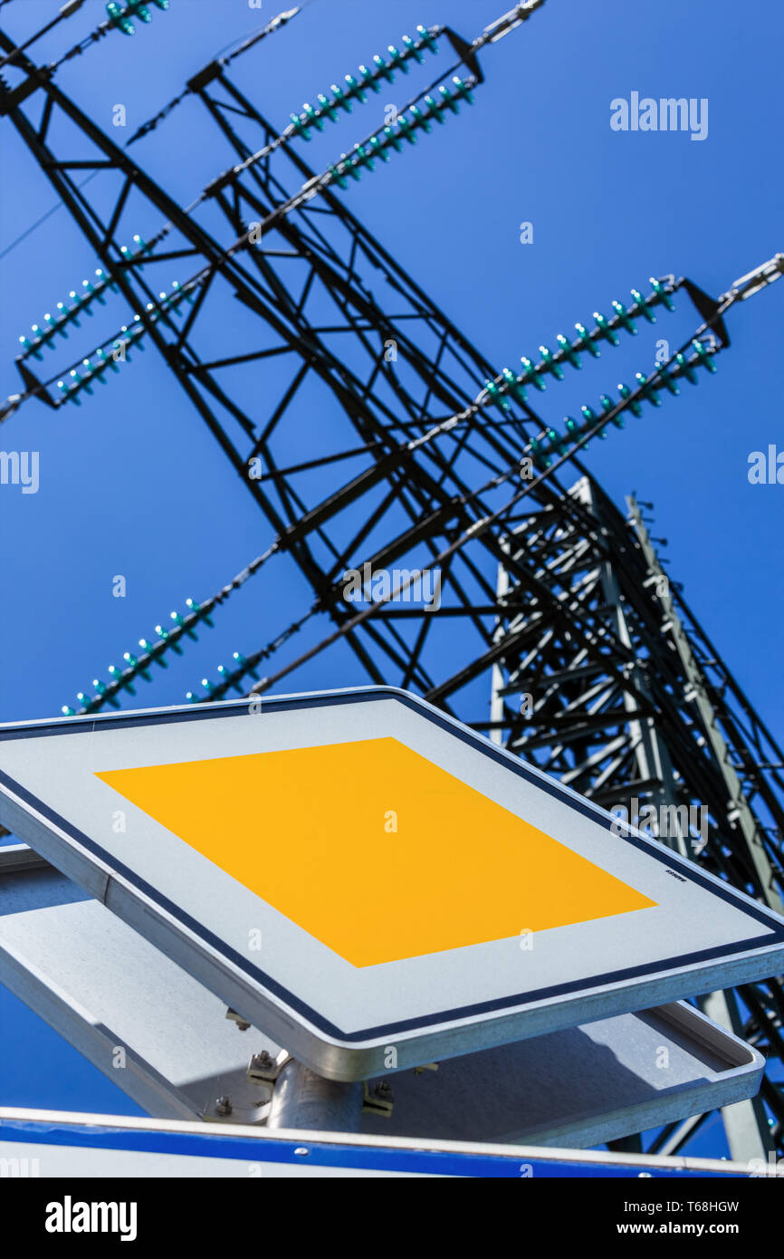power pole symbol photo Stock Photo - Alamy