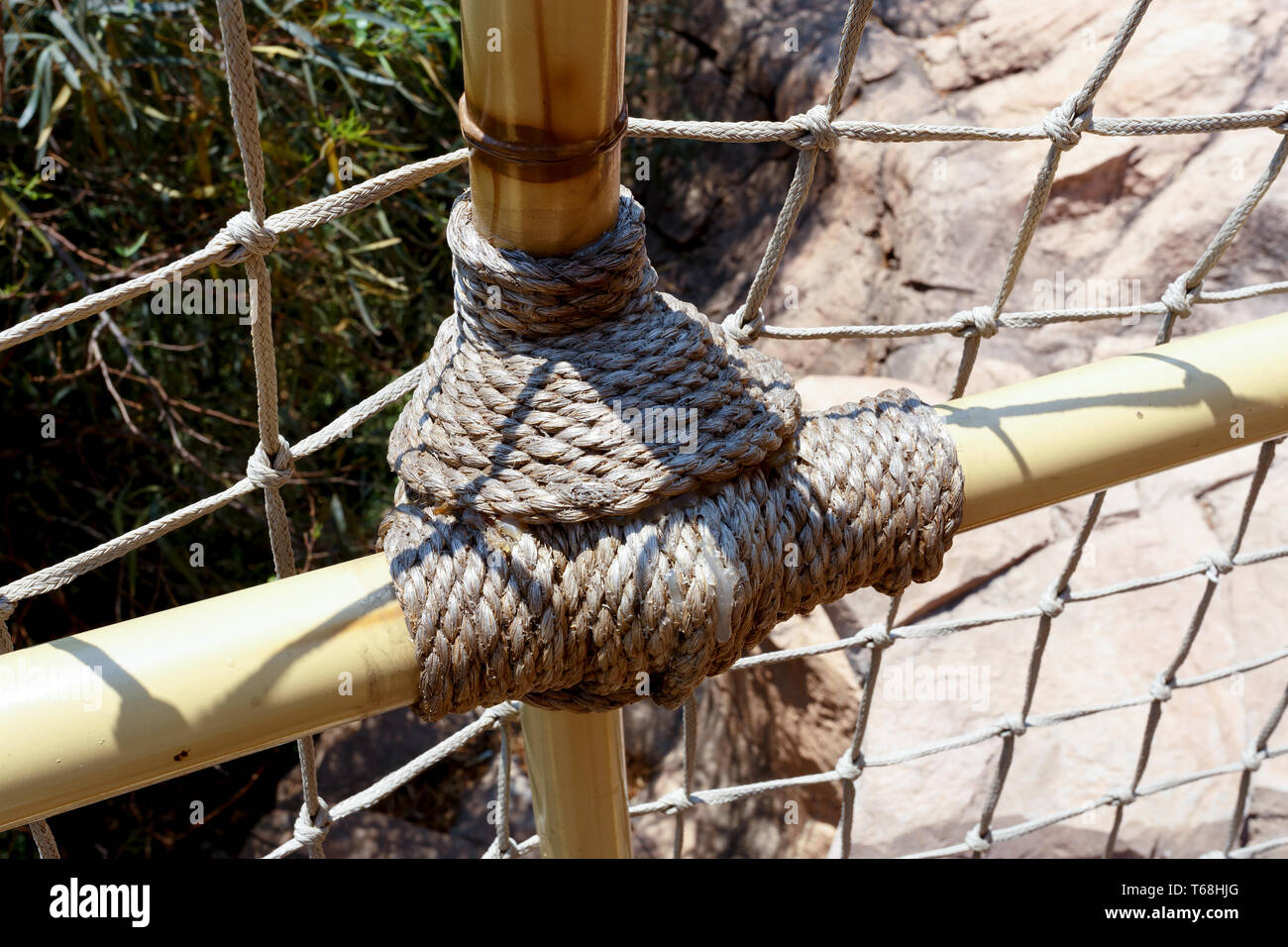 detail of suspension rope bridge in Sun City South Africa Stock Photo ...