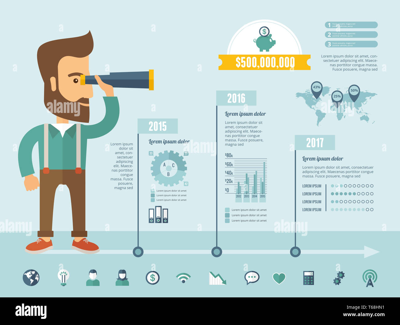 Technology Infographic Elements Stock Photo - Alamy
