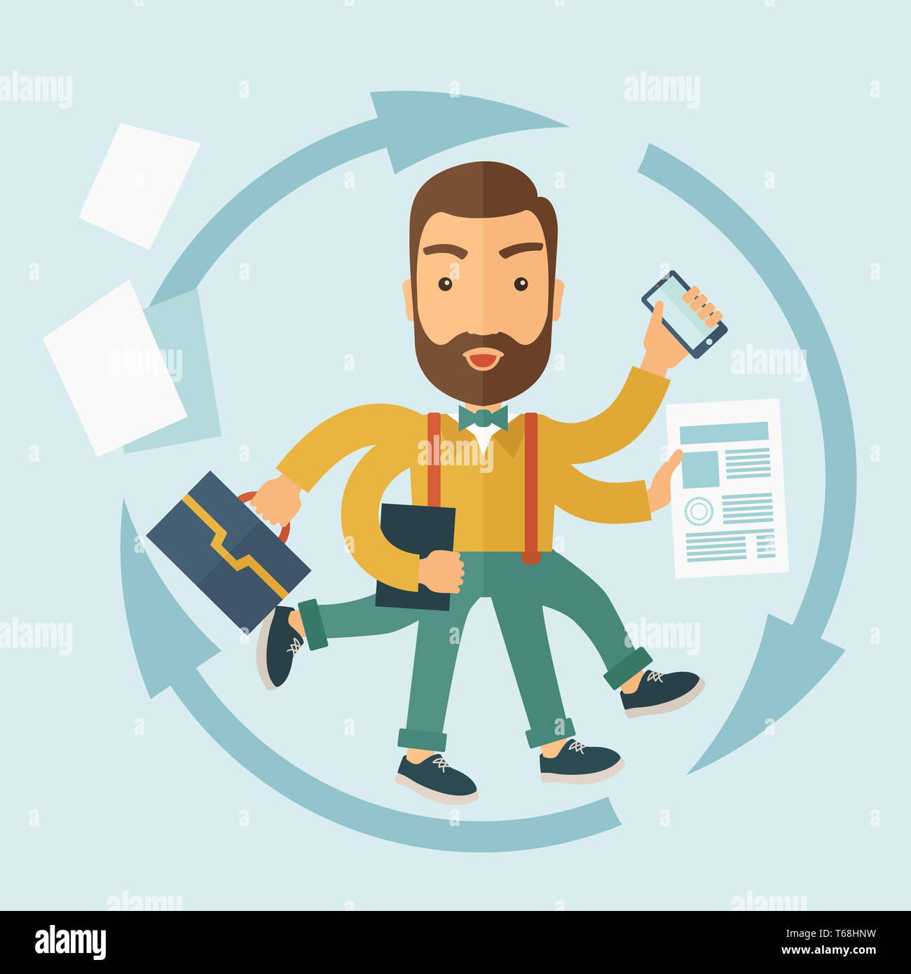 The Man Capable of Multitasking Stock Photo - Alamy