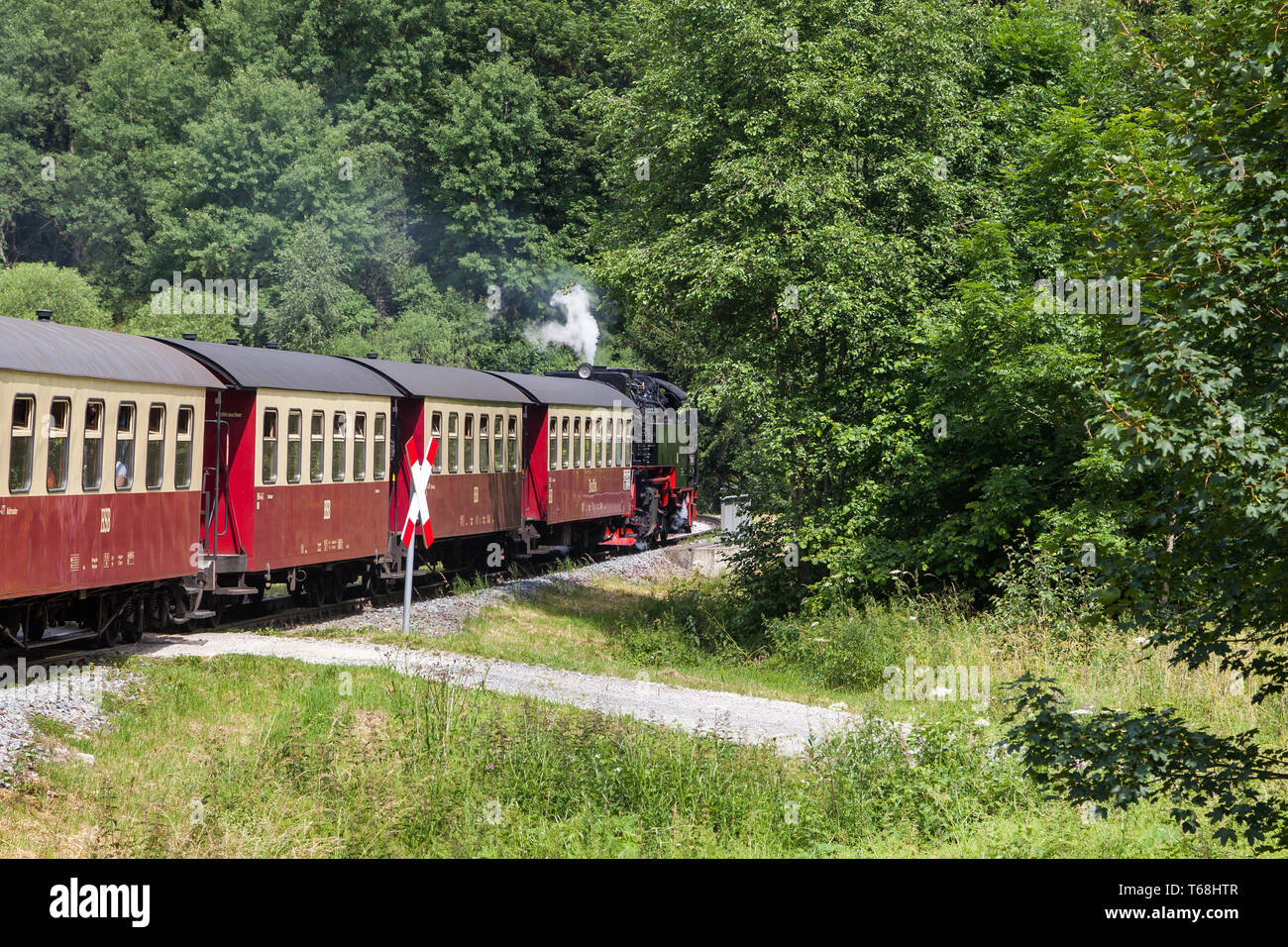 Historical light railway in Harz Mountains, Central German Uplands ...
