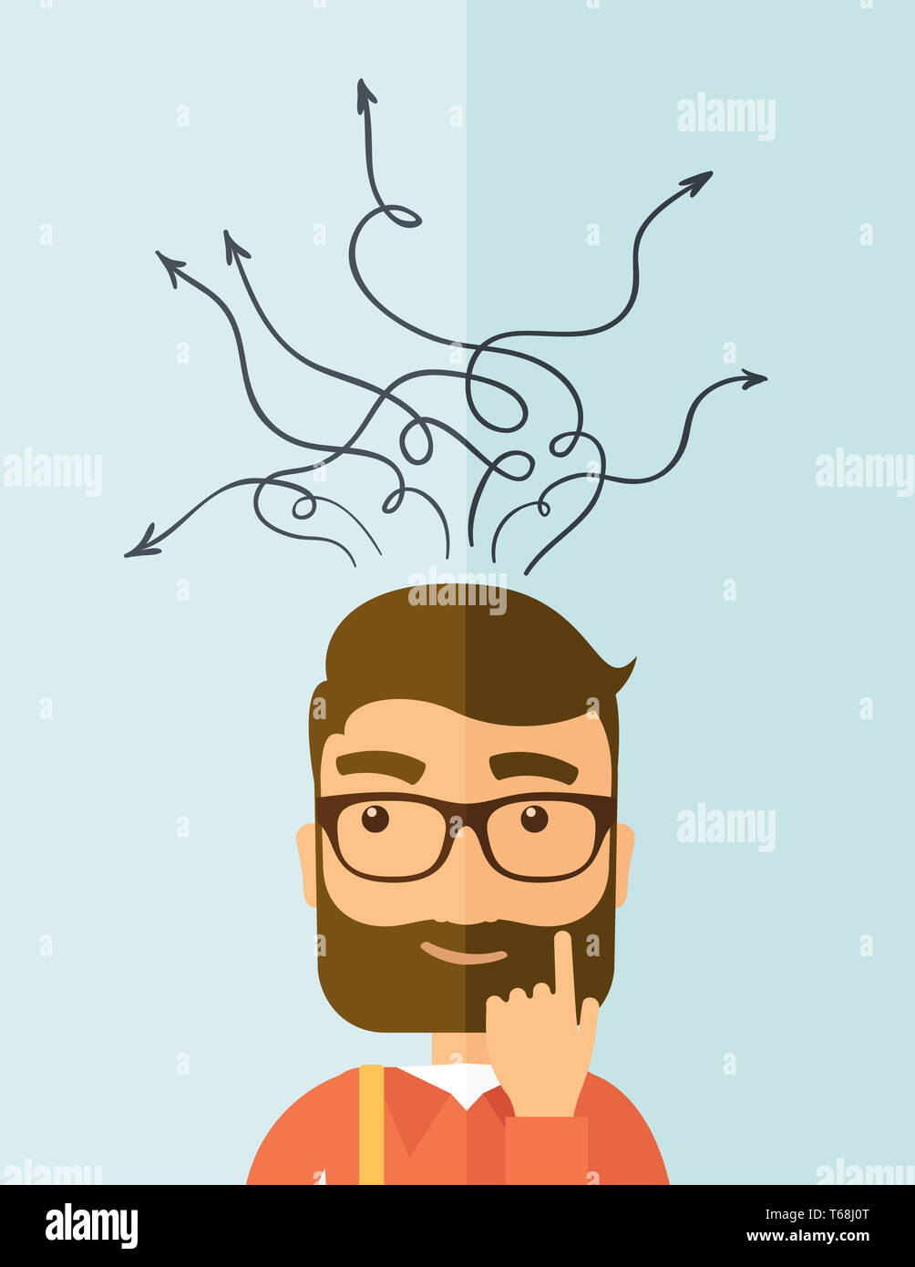 Smart guy thinking of choice Stock Photo - Alamy