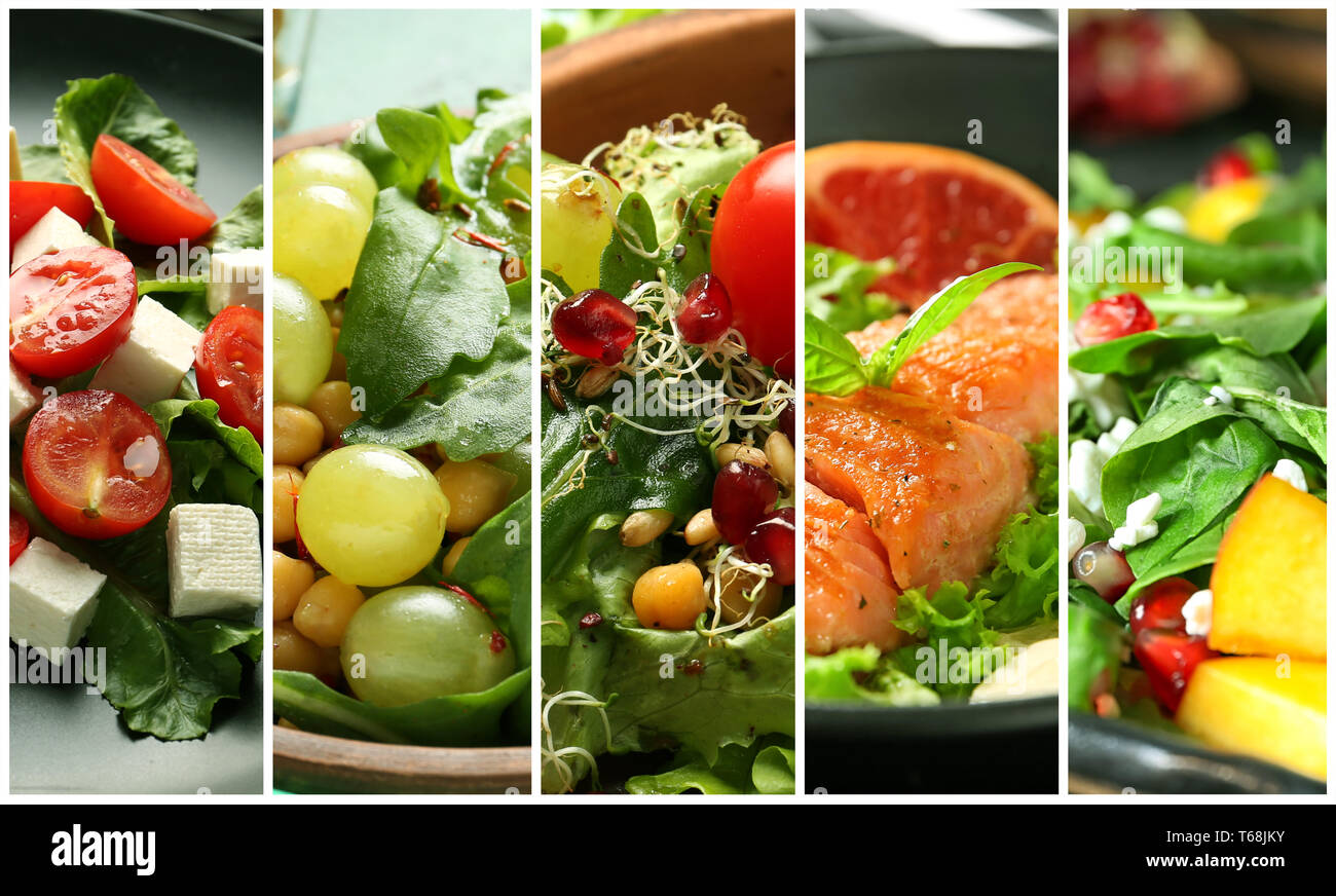 Set of delicious healthy dishes Stock Photo - Alamy