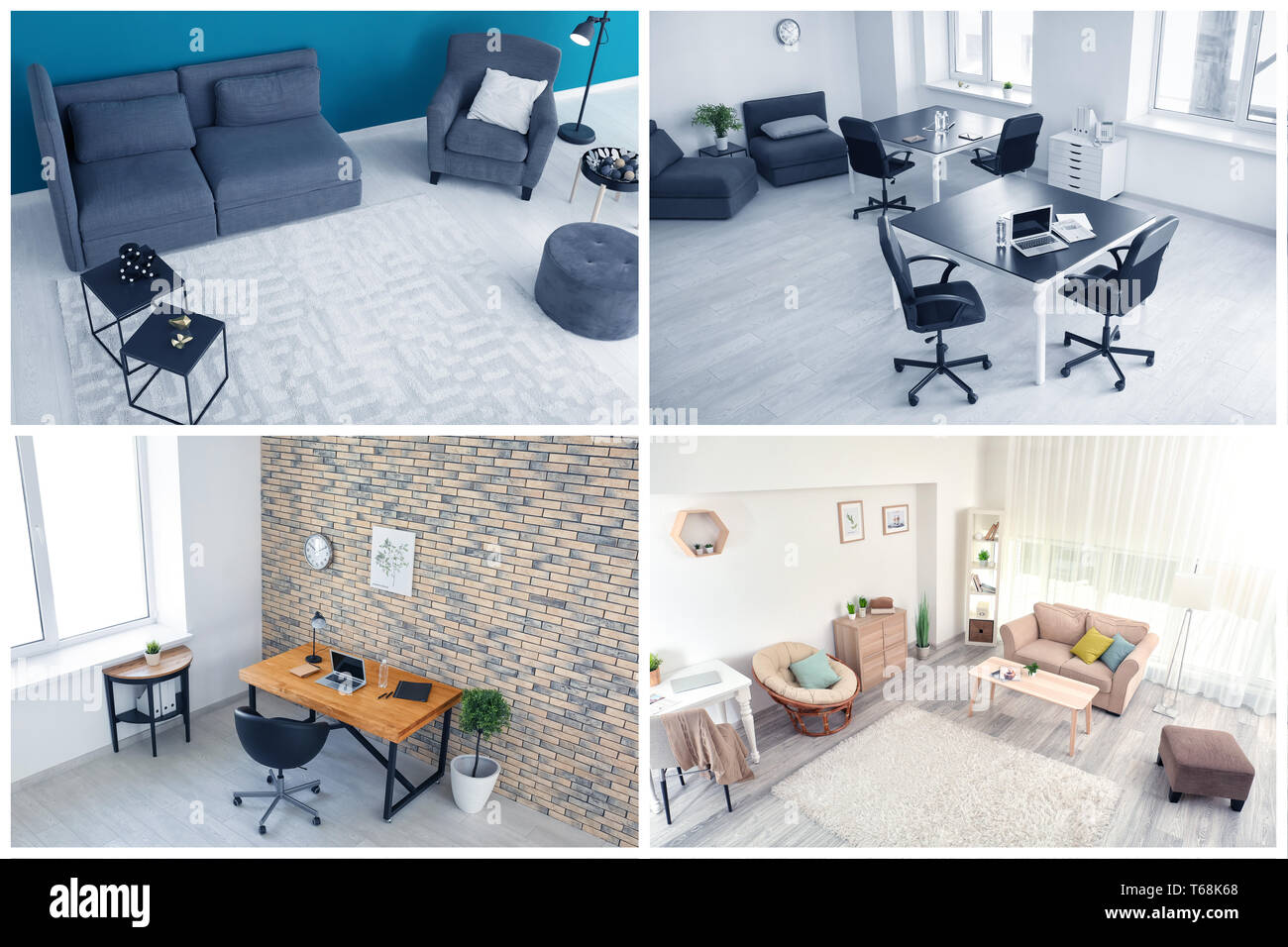 View from CCTV camera on staircase and rooms Stock Photo - Alamy