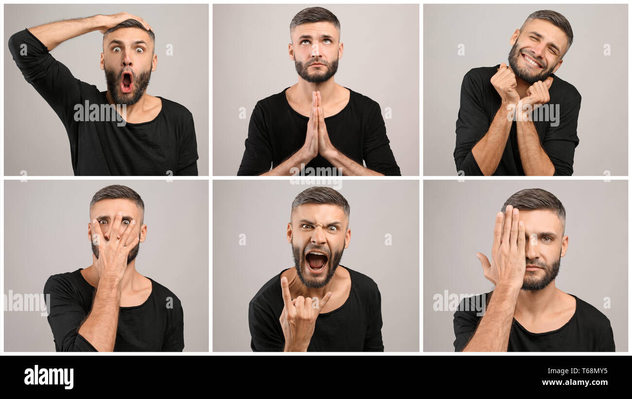 Shocked man showing emotions on hi-res stock photography and images - Alamy