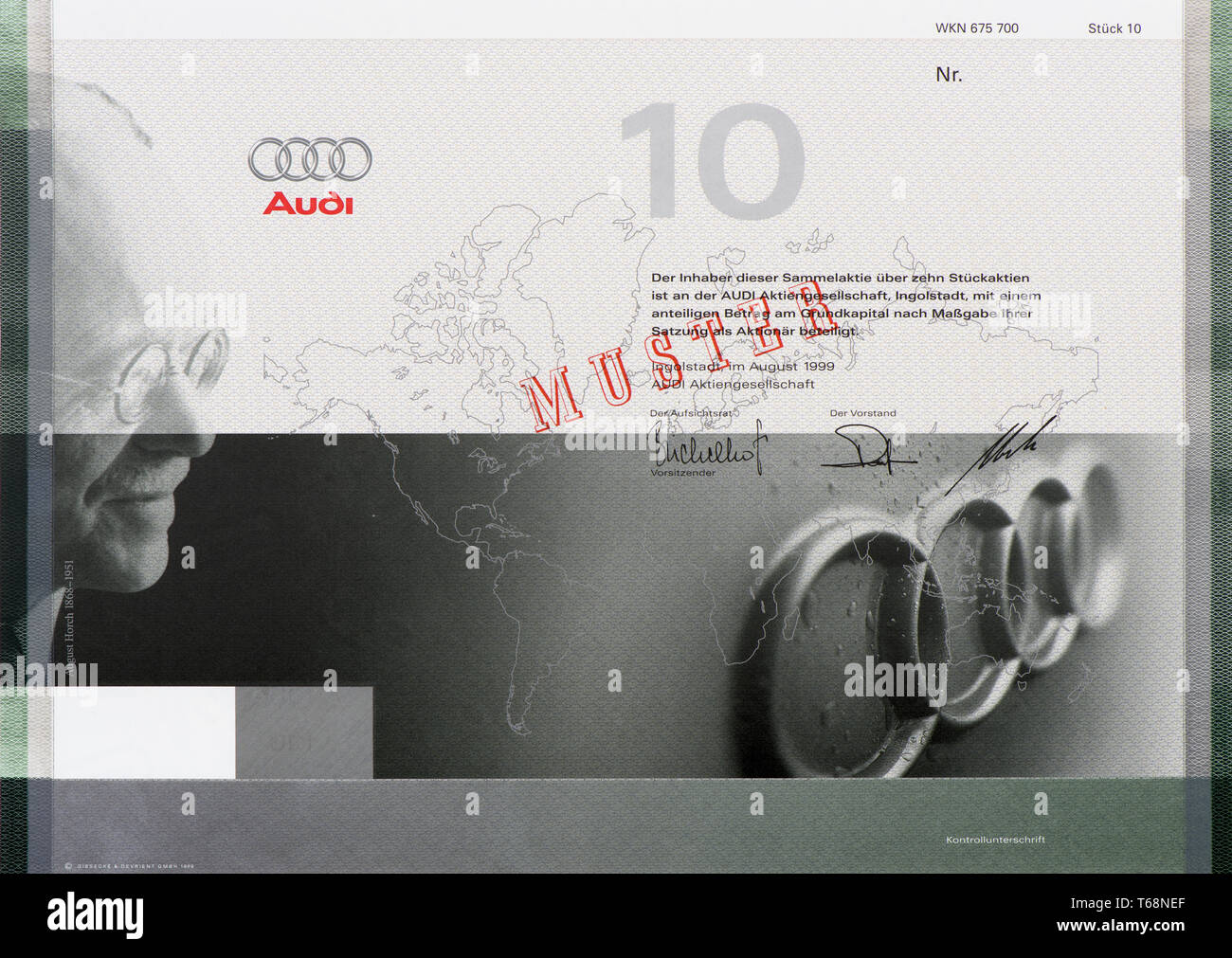 Old German Share Stock Photo - Alamy