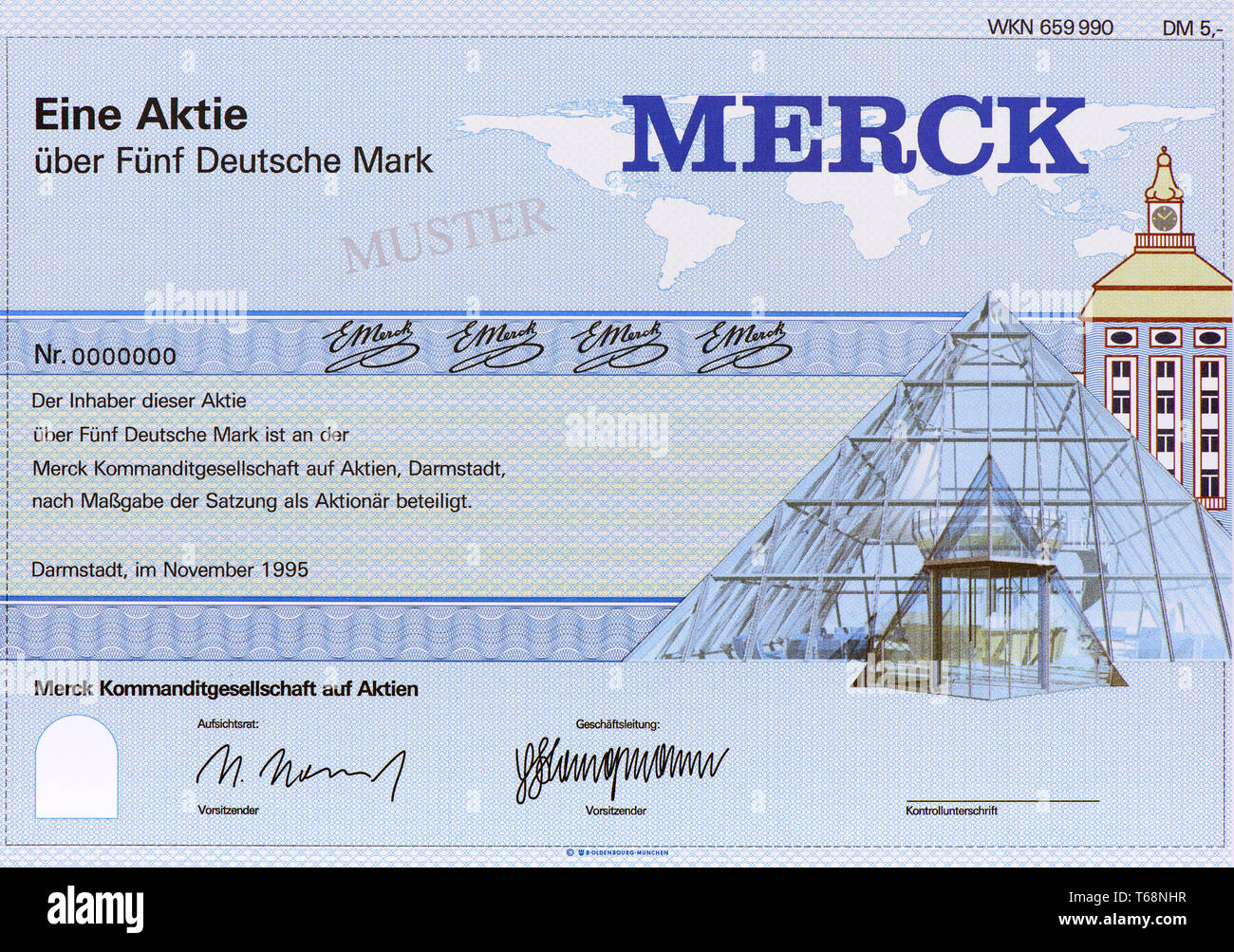 Old German Share Stock Photo - Alamy