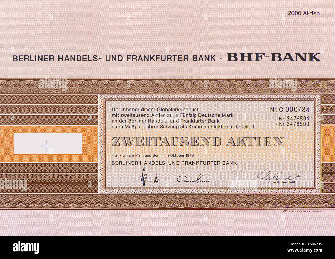 German bank share hi-res stock photography and images - Alamy