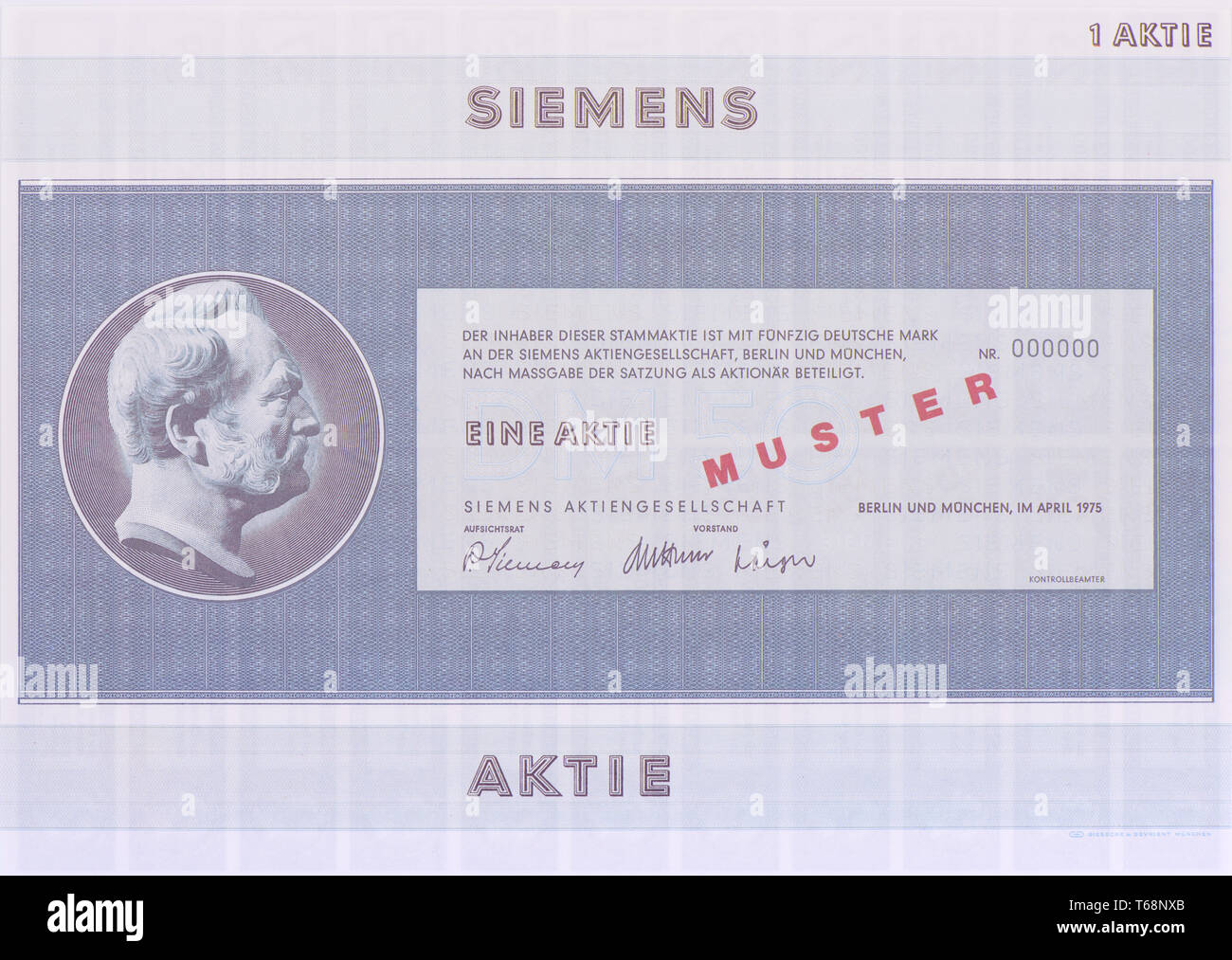 Old German Share Stock Photo - Alamy