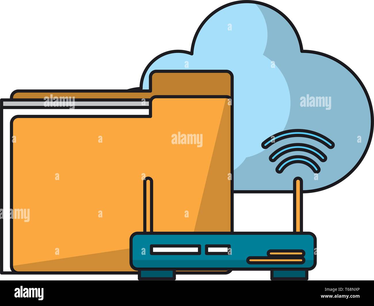 documents router and cloud Stock Vector Image & Art - Alamy