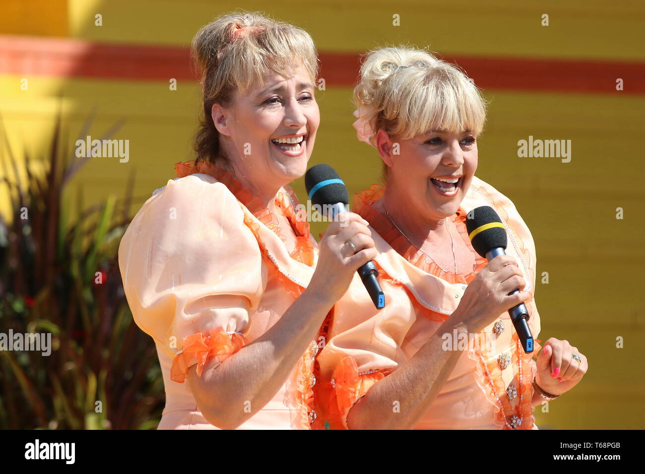 Singer at German Schlager Music Show Immer wieder Sonntags, 2015 Stock ...