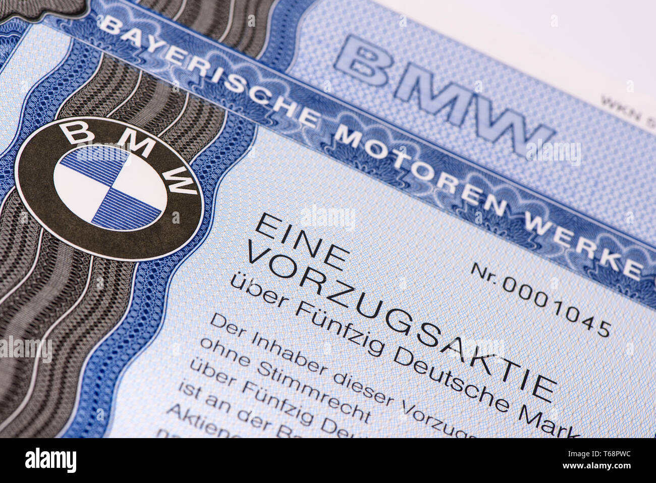 Old German Share Stock Photo - Alamy