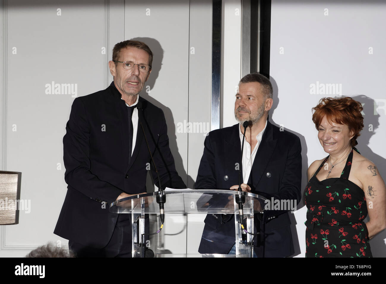 Paris, France. 29th Apr, 2019. Actor Lambert Wilson, Eric Naulleau and ...