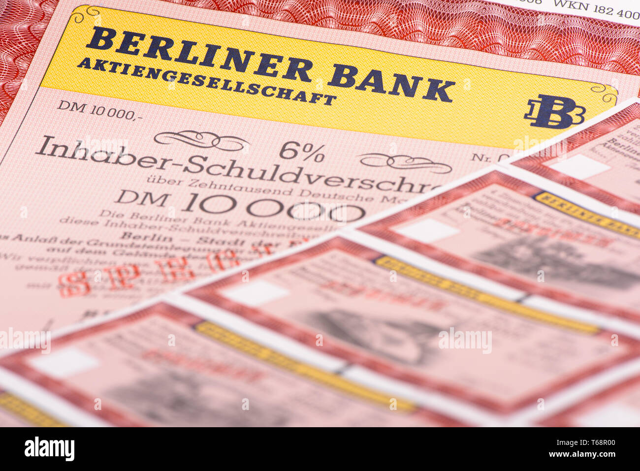 Old German Share Stock Photo - Alamy