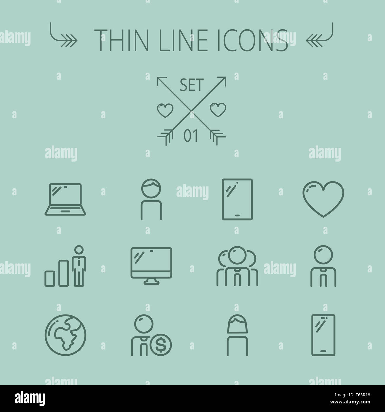 Thin icon hi-res stock photography and images - Alamy