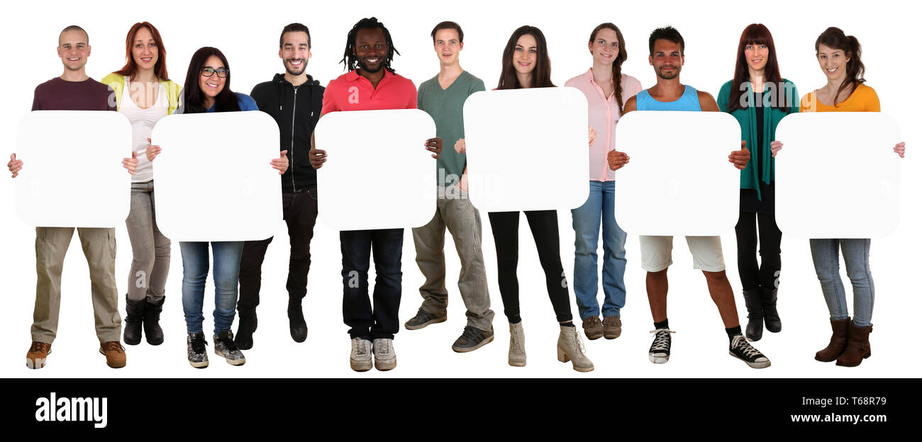 Multicultural Teenager Group Symbol Photo Stock Photo - Alamy