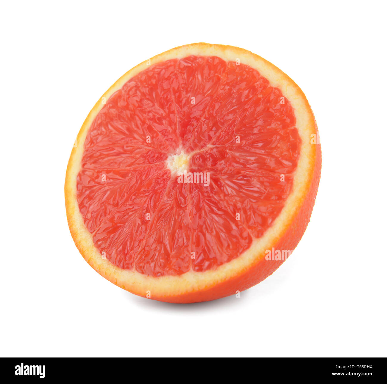 Cut citrus fruit on white background Stock Photo - Alamy