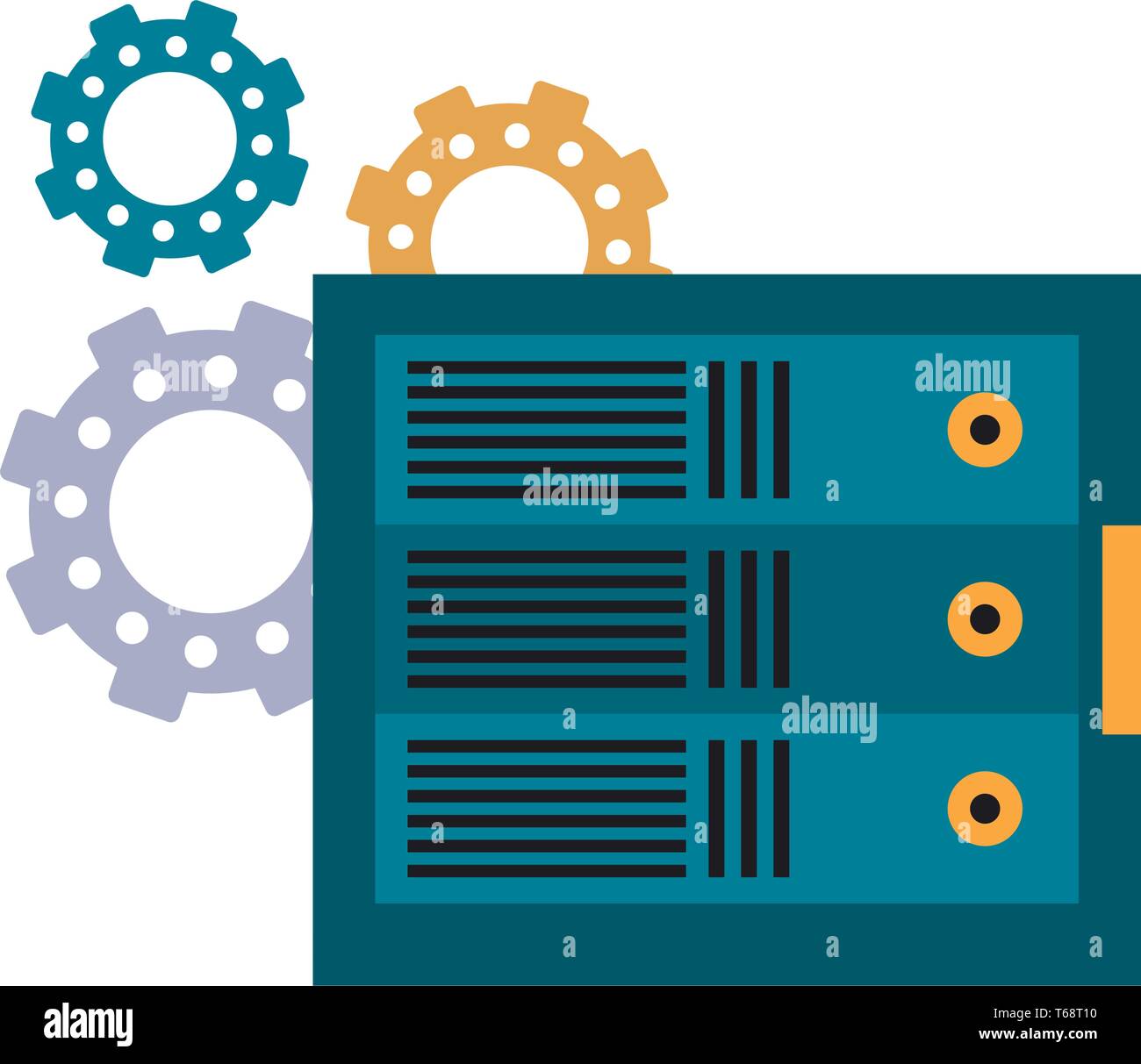 computer conexion and gears Stock Vector Image & Art - Alamy