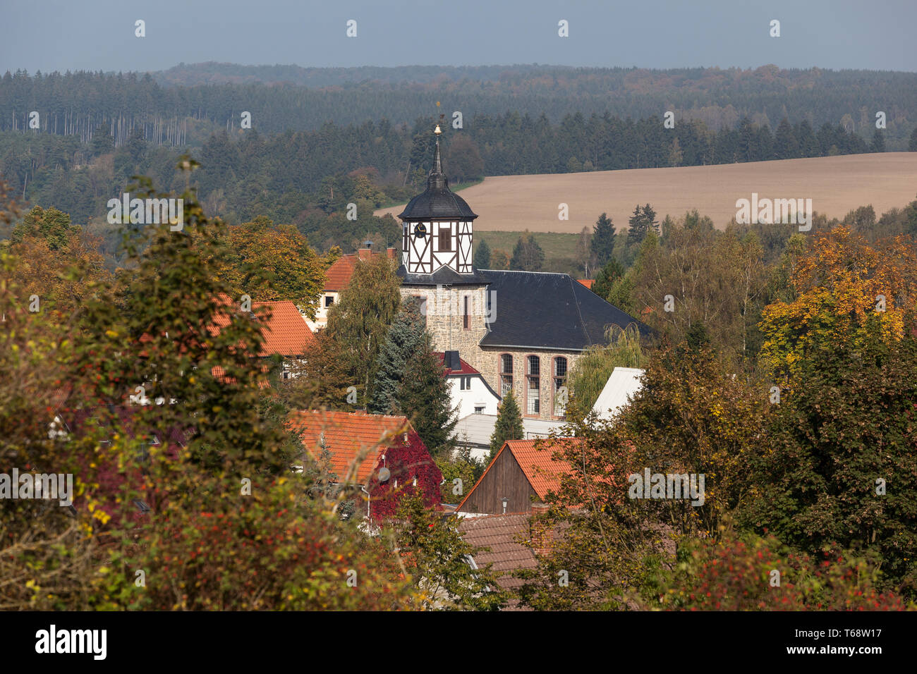 The small Village Strassberg in Saxony-Anhalt, Germany Stock Photo - Alamy