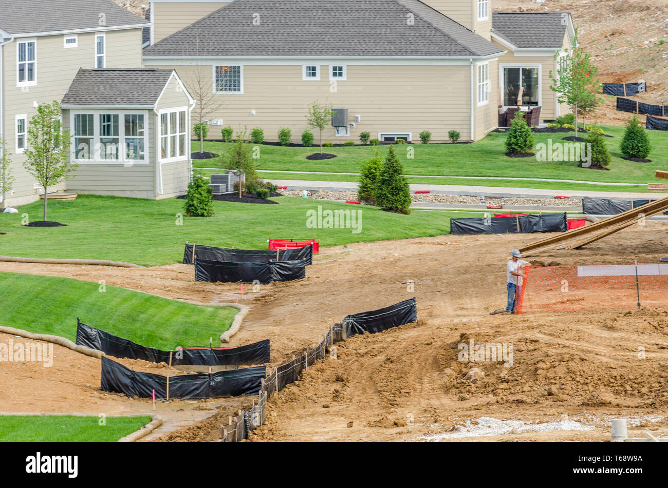 Suburban Tract Housing Development High Resolution Stock Photography ...