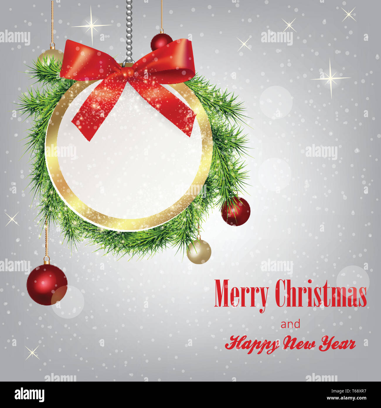 Christmas round banner fir hi-res stock photography and images - Alamy