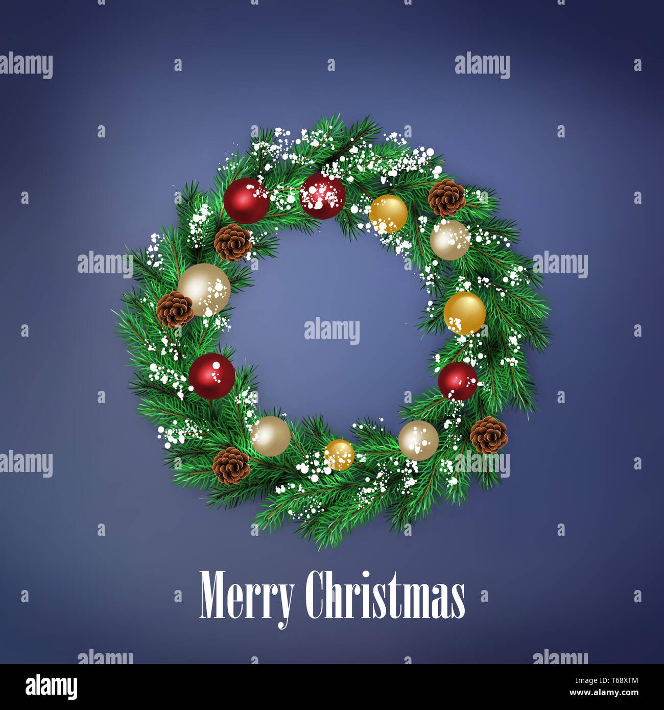 Traditional Christmas wreath Stock Photo - Alamy