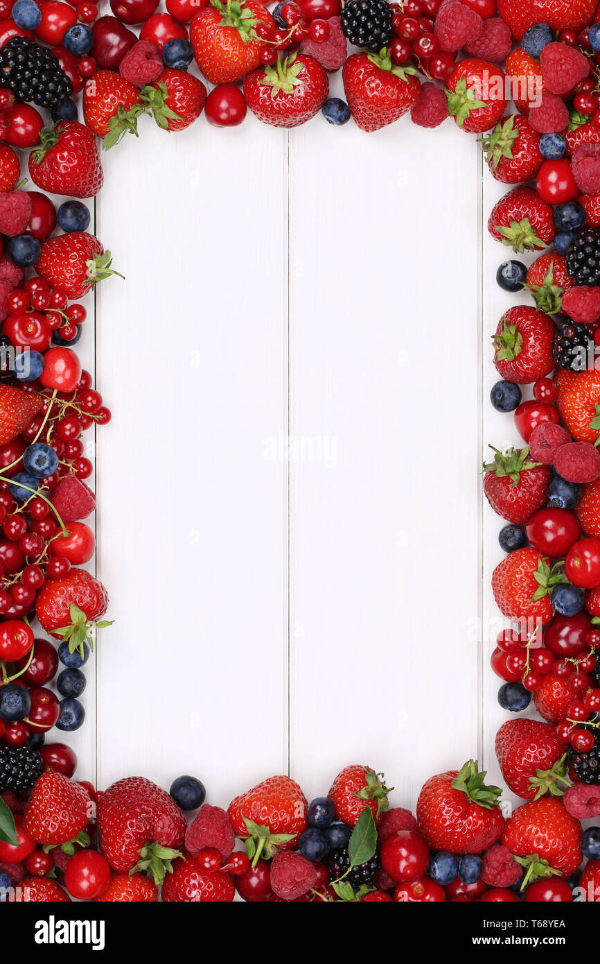 Background with different Berries Stock Photo - Alamy