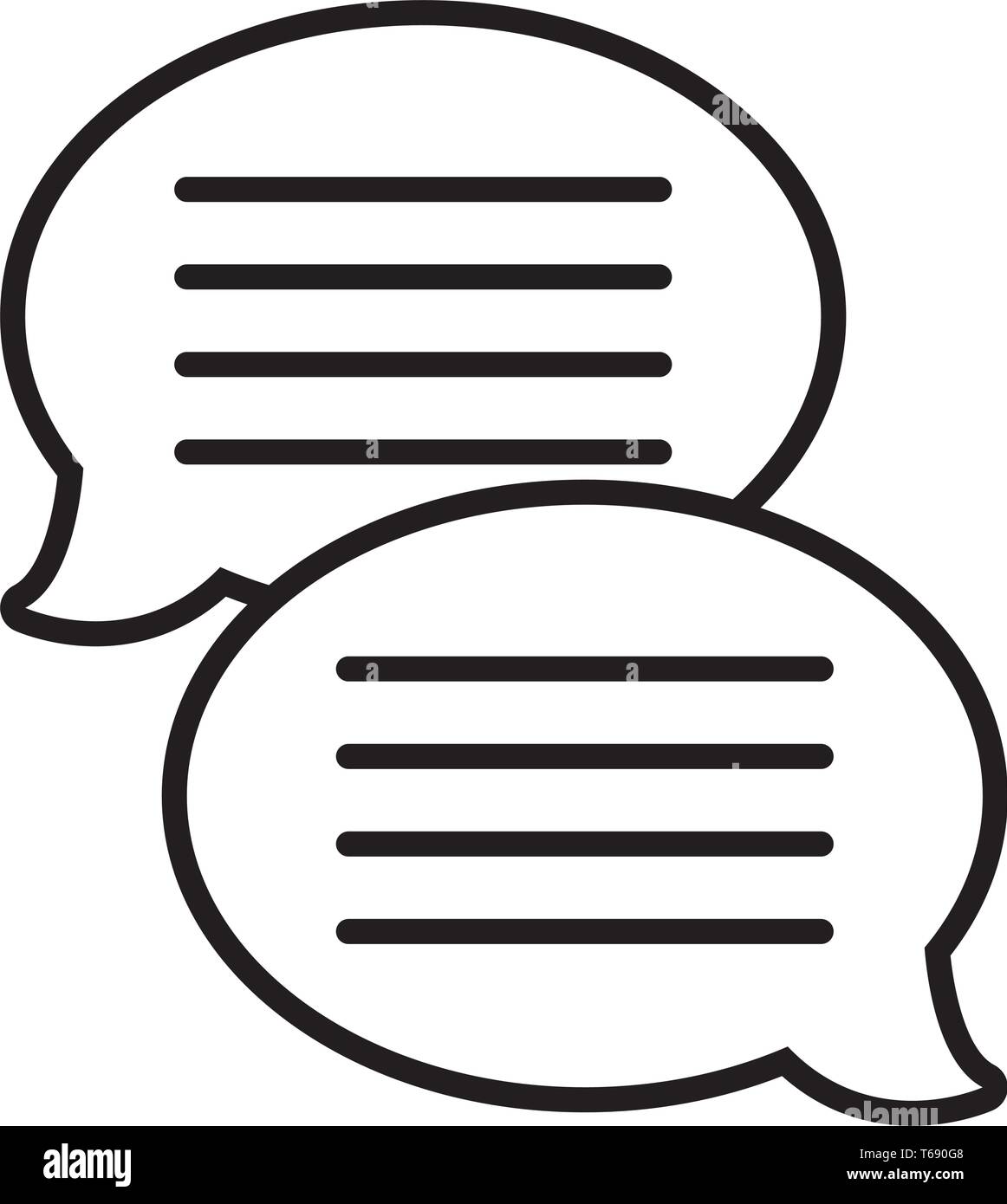 Text bubble chat app smartphone communication connectivity speech black ...