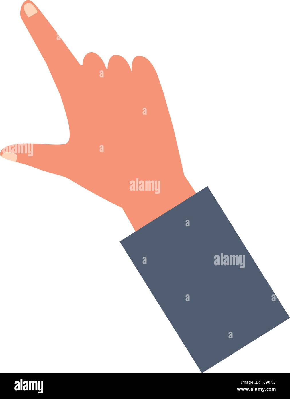 Hand holding clicking using something sleeve partial arm vector ...