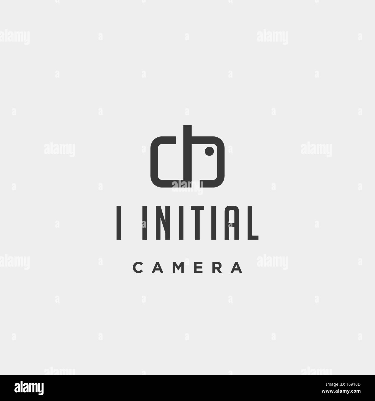 i initial photography logo template vector design icon element Stock ...