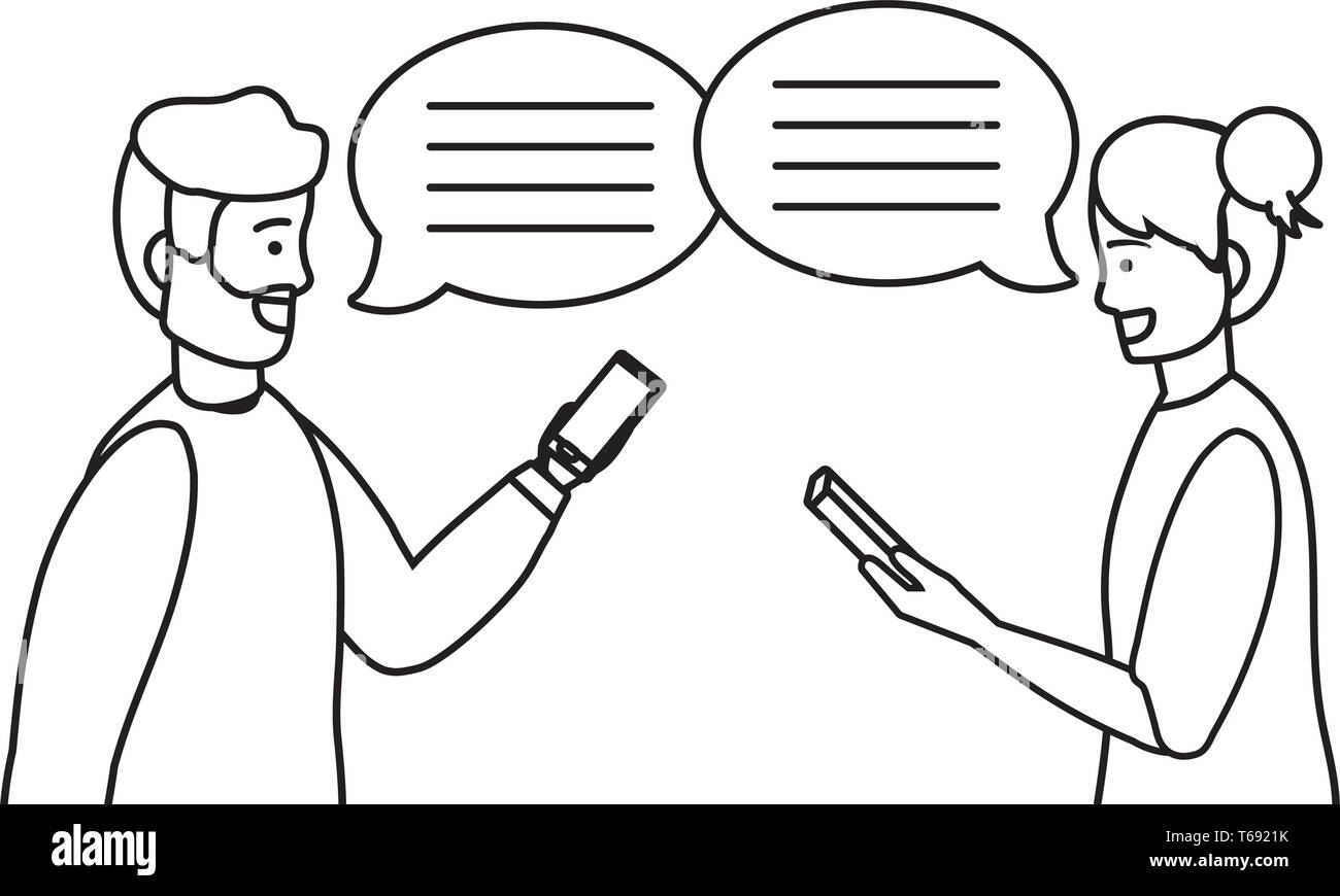 Conversation Clipart Black And White