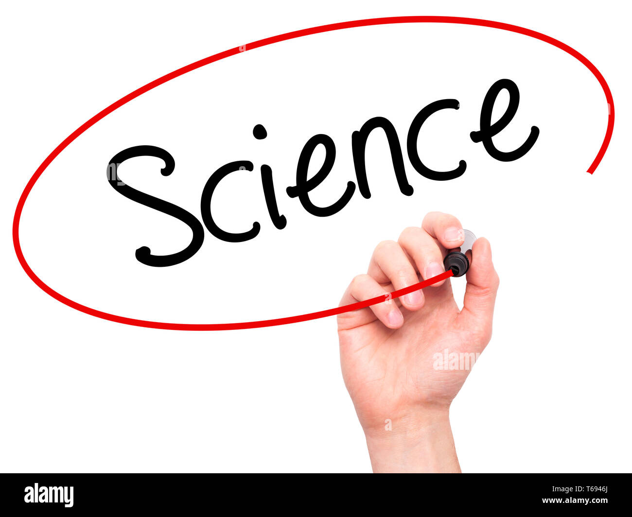 Man Hand writing Science with black marker on visual screen Stock Photo ...