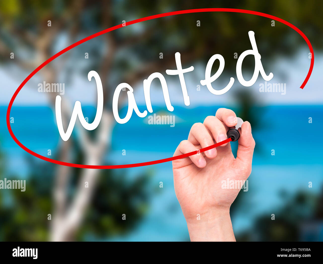 Wanted text on black hi-res stock photography and images - Alamy