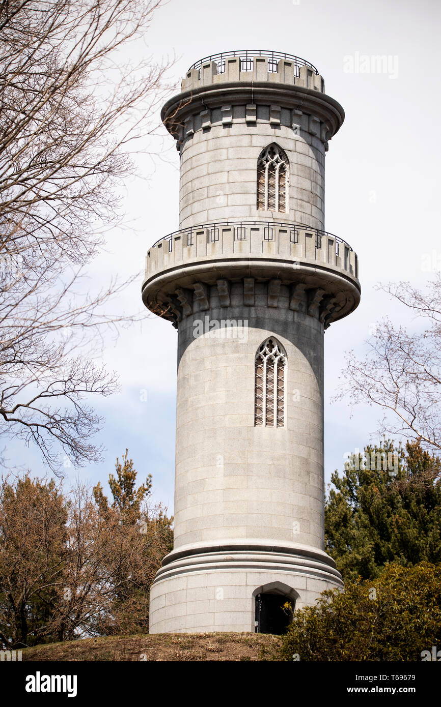 Washington Tower, a monument to George Washington, in Mount Auburn ...