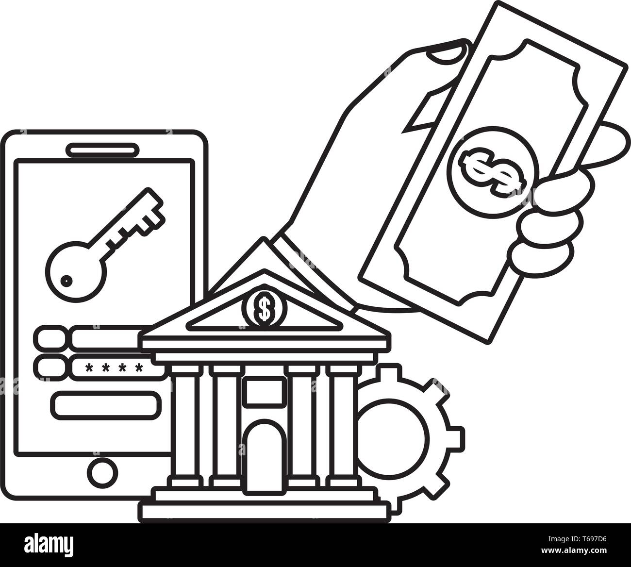 saving money business accounting technology smartphone digital payment ...