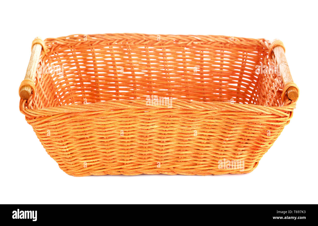 Orange Wooden Basket Stock Photo - Alamy