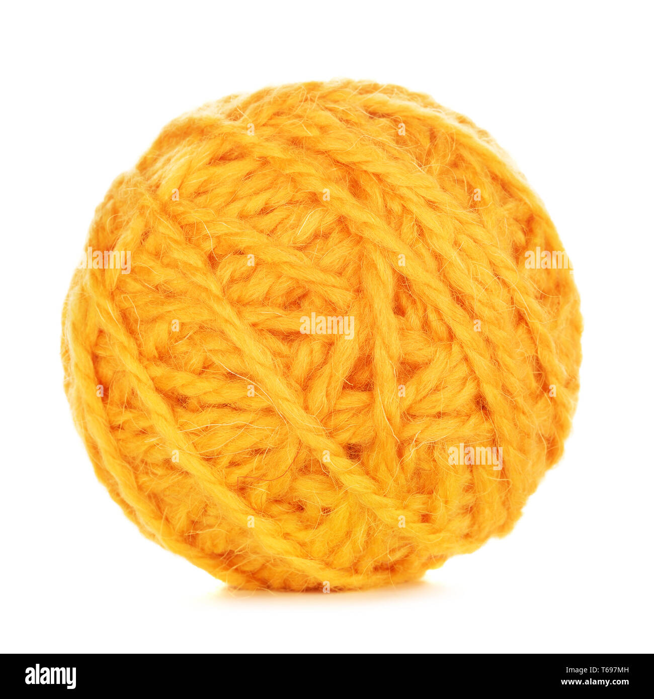 Knitting yarn yellow ball Cut Out Stock Images & Pictures - Alamy