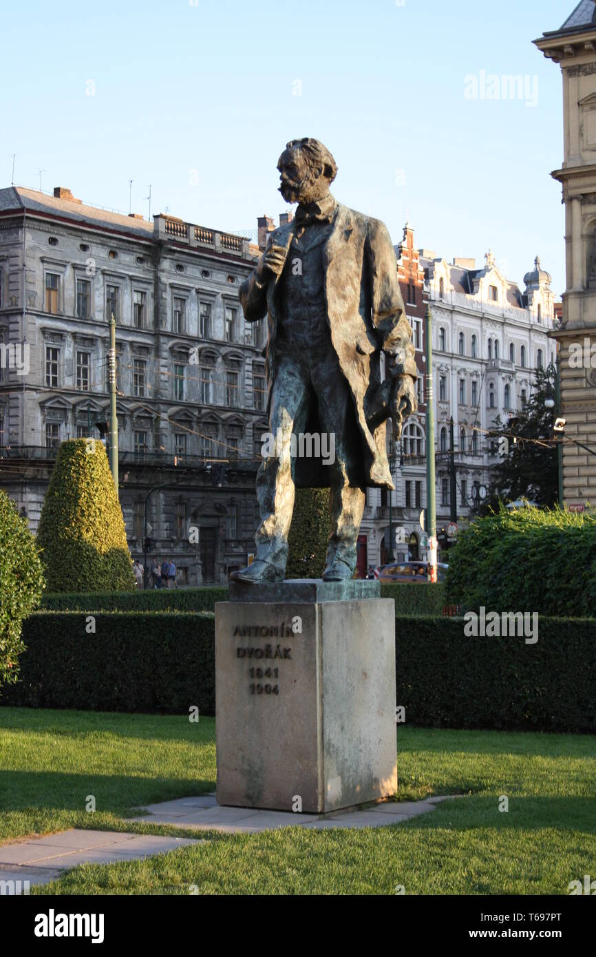 Prague, memorial Antonin Dvořák in front of Rudolfinum Stock Photo - Alamy