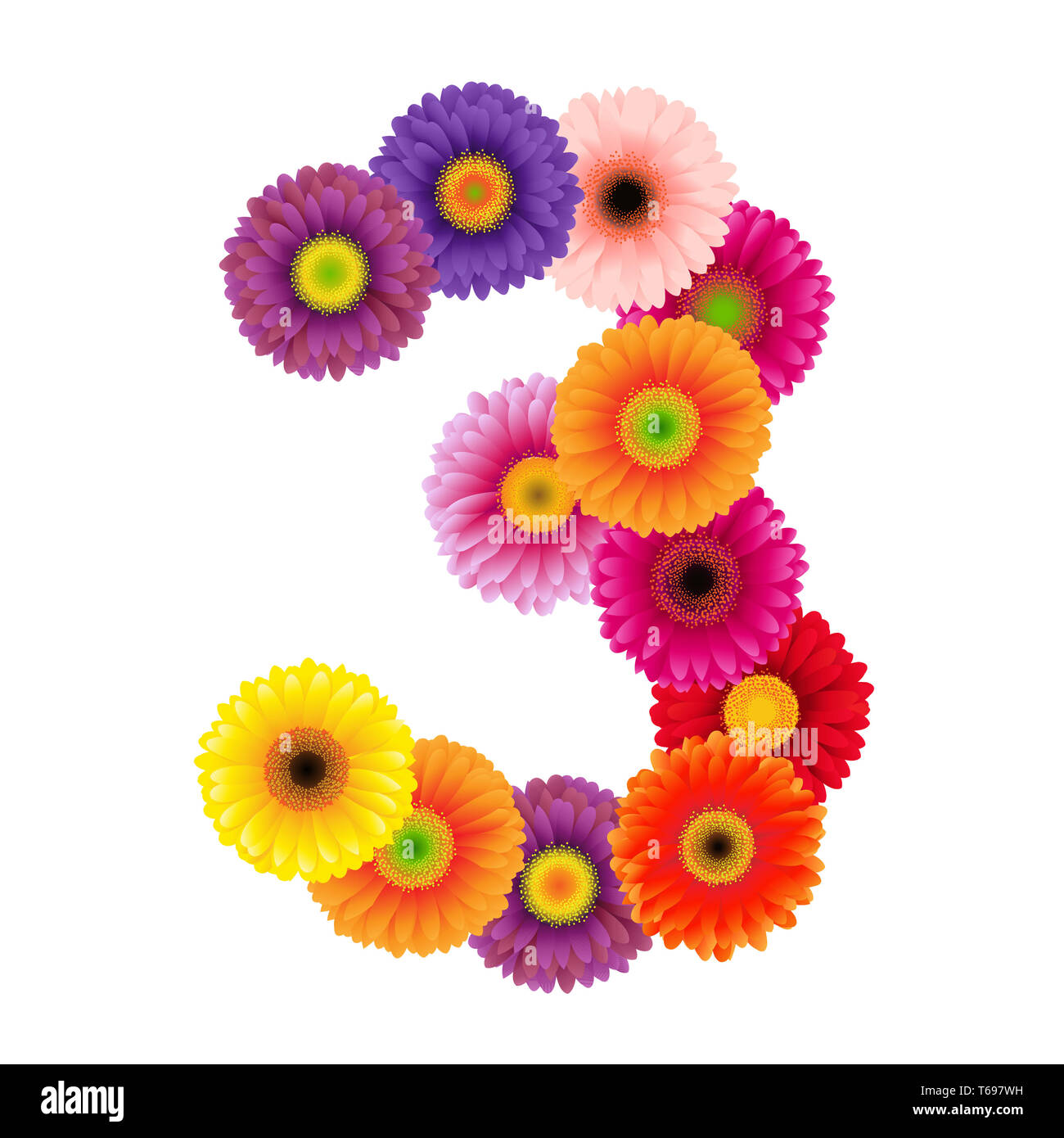 Figure Three Of Flowers Stock Photo - Alamy