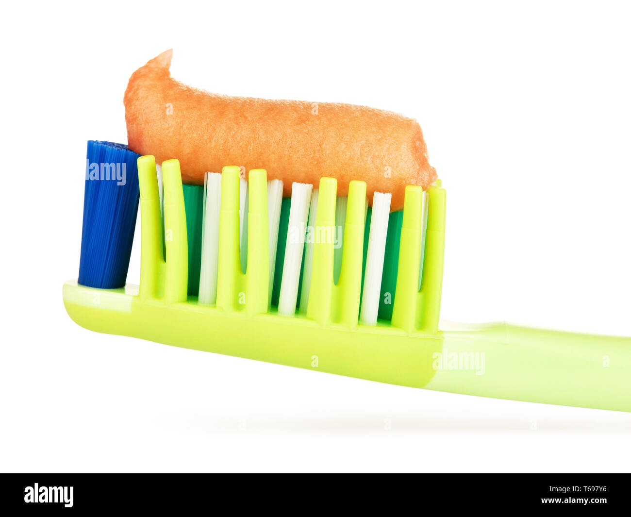 Toothbrush with blue toothpaste hi-res stock photography and images - Alamy